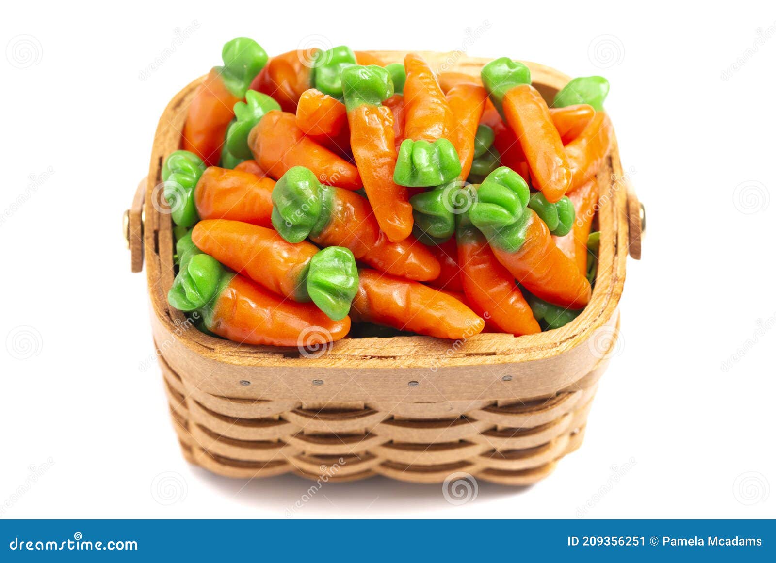 Gummy Candy Carrots on a White Background Stock Image - Image of treat ...