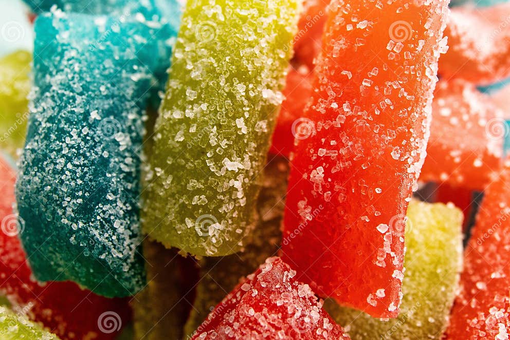 Gummy Candy Coated with Sugar Stock Photo - Image of food, jelly: 256536374