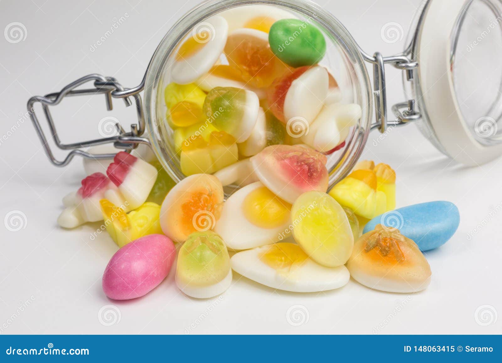 Gummy candy in a jar stock image. Image of treat, easter - 148063415