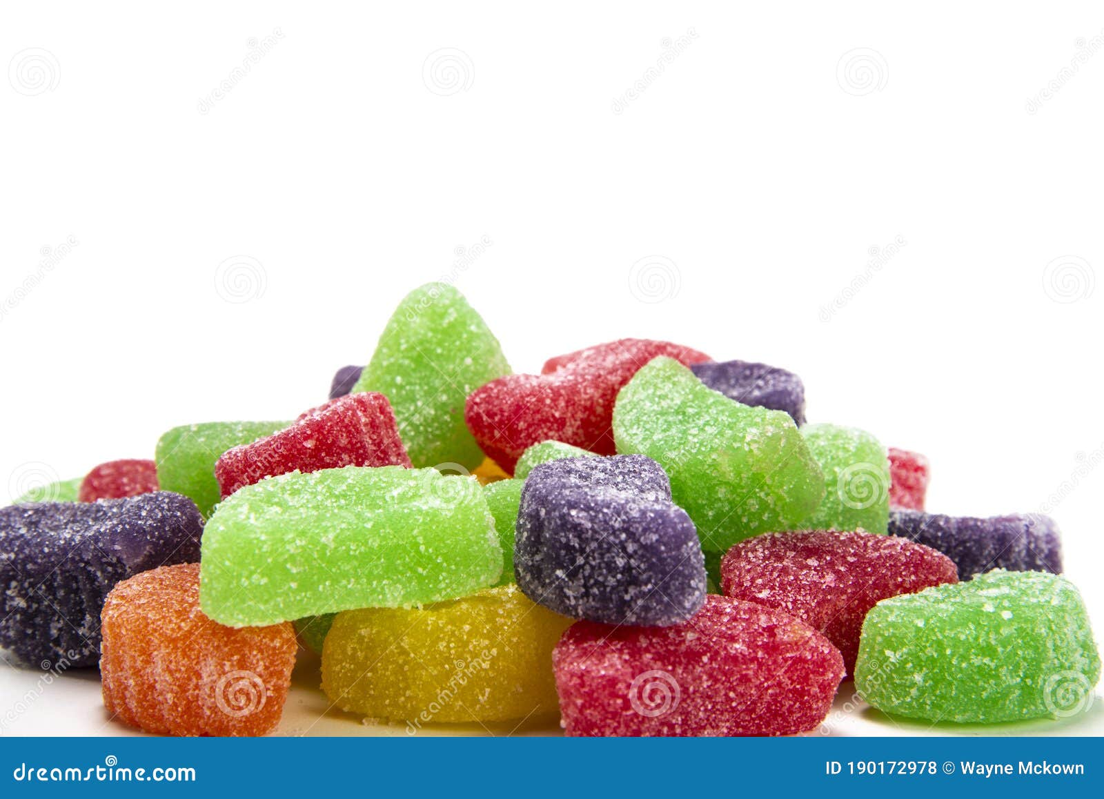 Gummy candy fruit slices stock photo. Image of isolated - 190172978