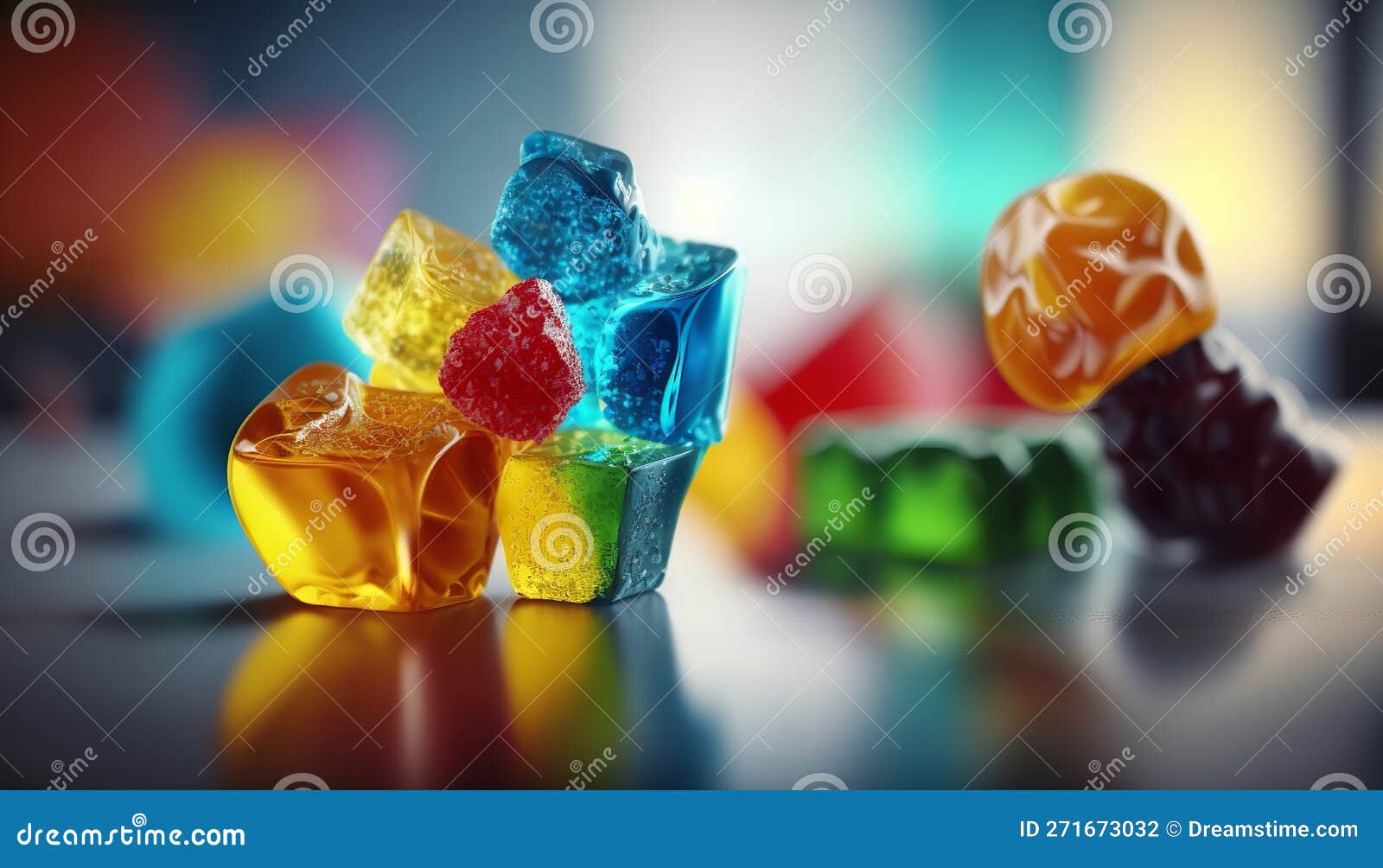Gummy Candy Isolated on Background. Stock Illustration - Illustration ...