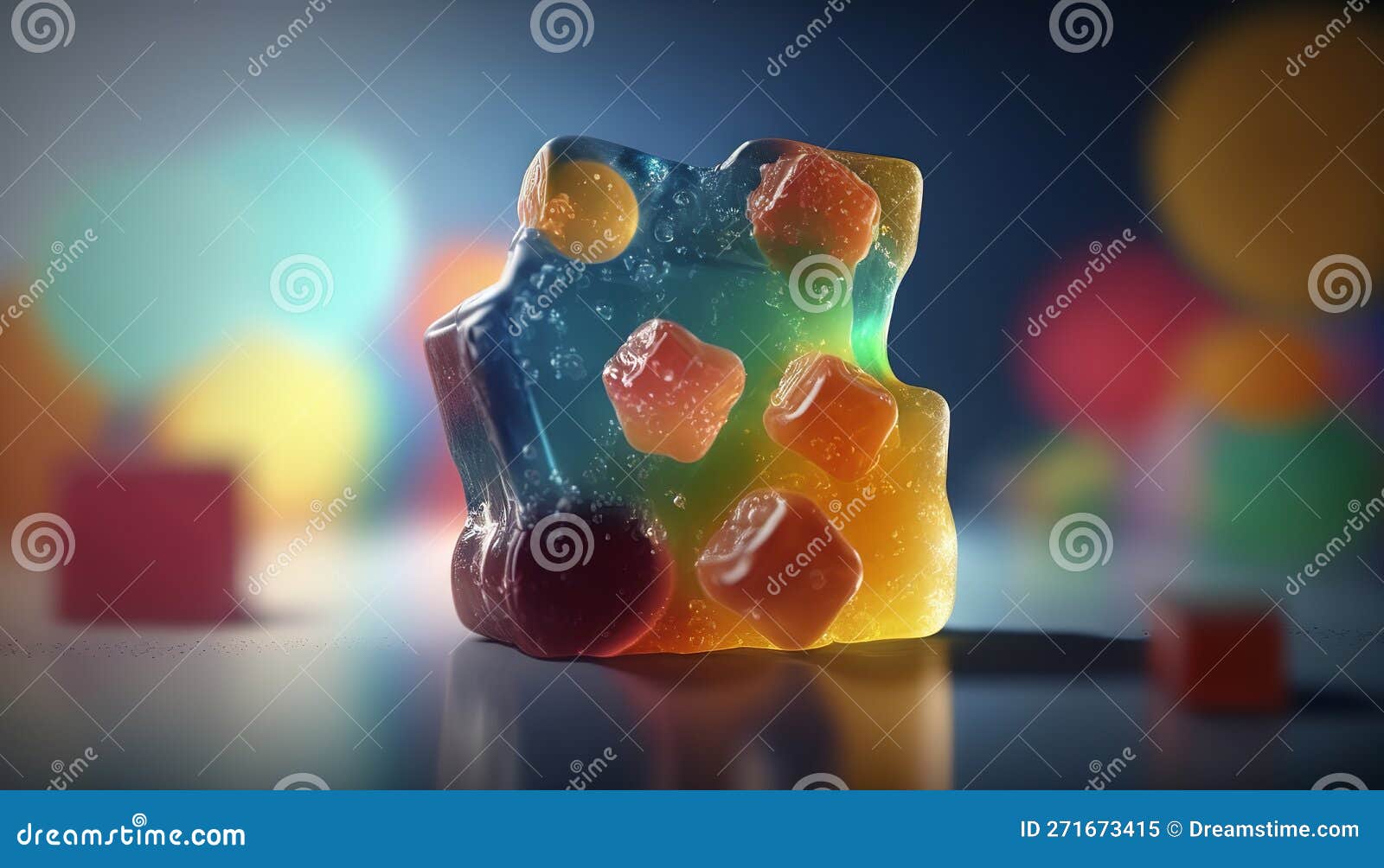 Gummy Candy Isolated on Background. Stock Illustration - Illustration ...