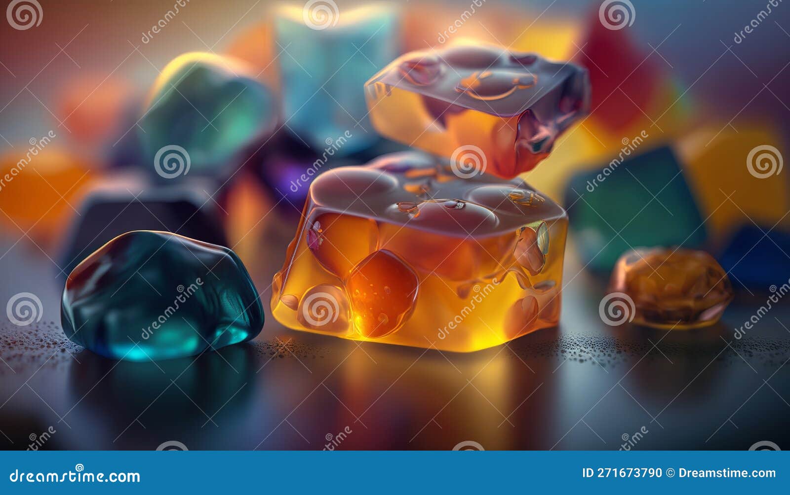 Gummy Candy Isolated on Background. Stock Photo - Image of sweet ...