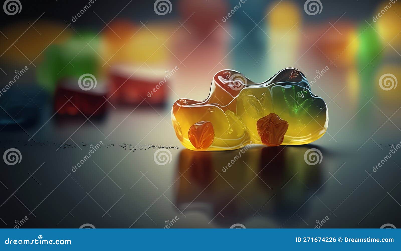 Gummy Candy Isolated on Background. Stock Illustration - Illustration ...