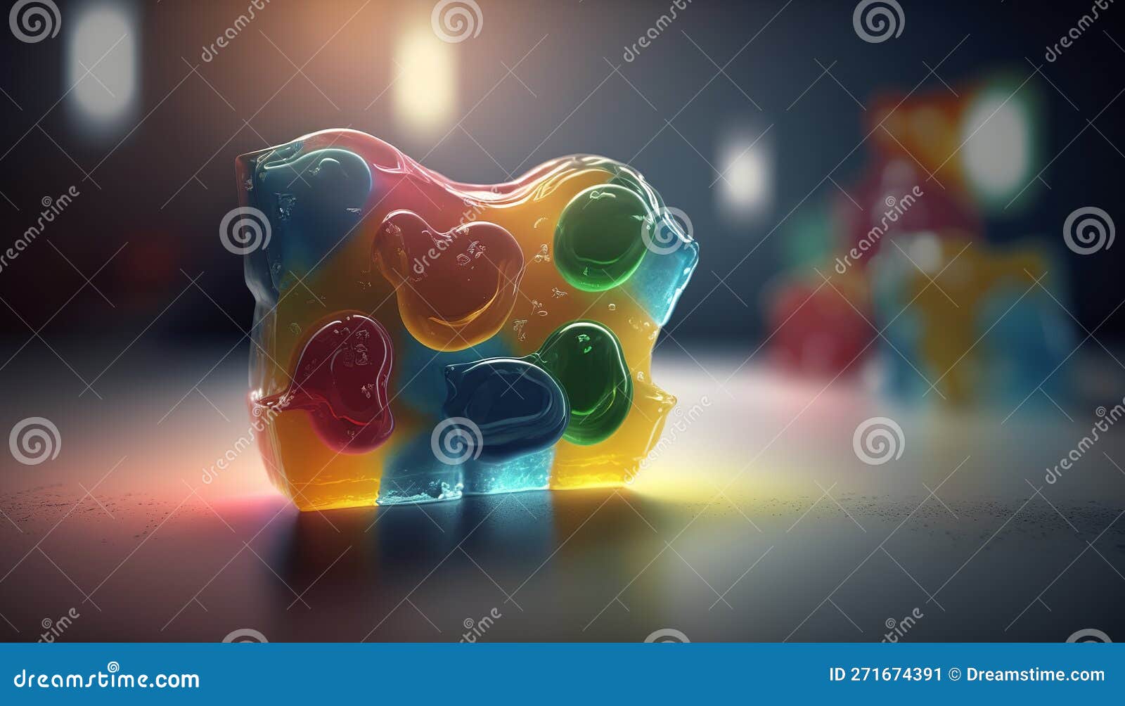 Gummy Candy Isolated on Background. Stock Illustration - Illustration ...