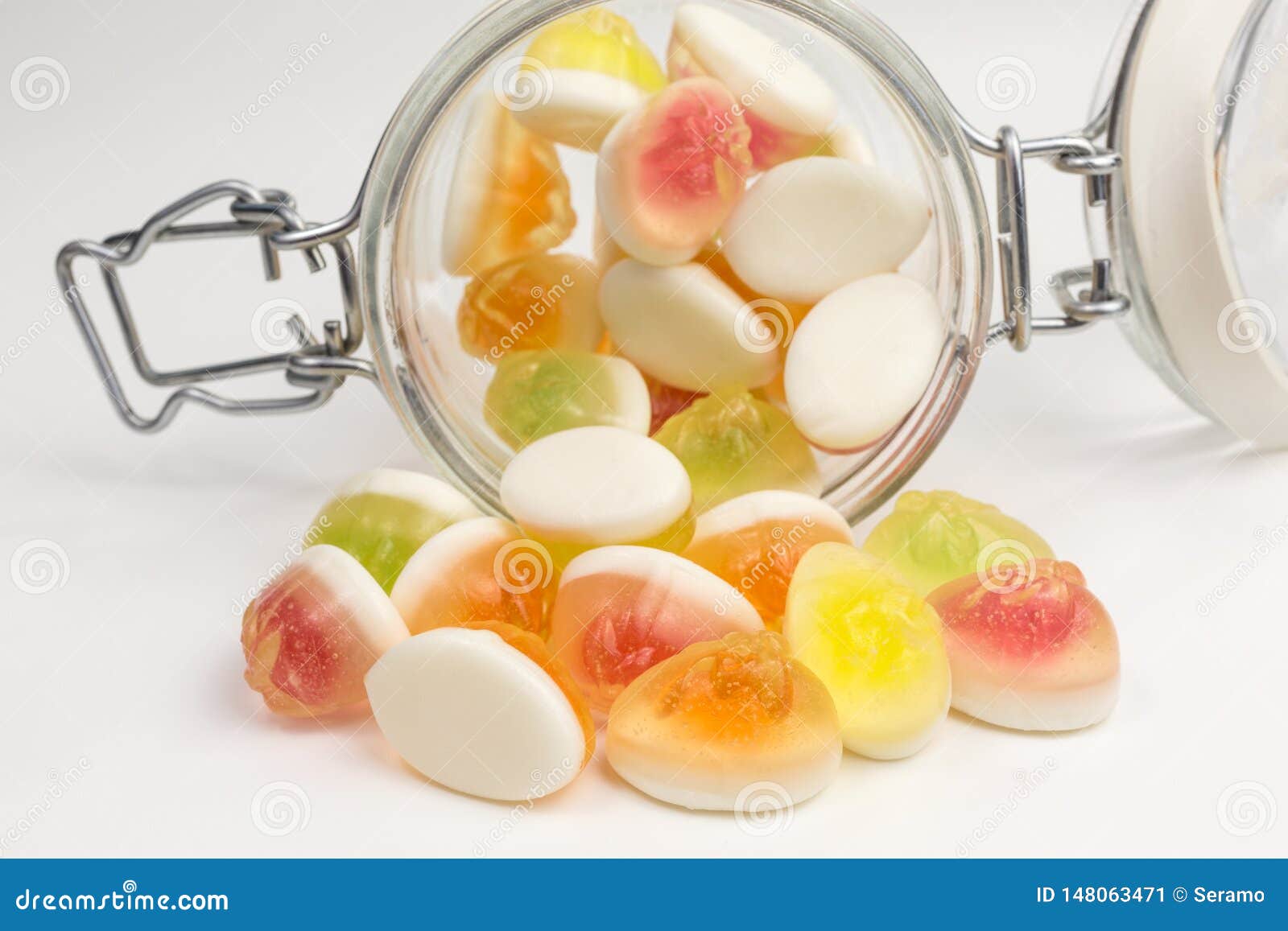 Gummy candy in a jar stock image. Image of snack, yellow - 148063471