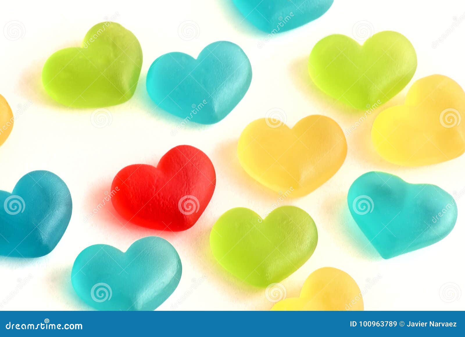 Gummy Sweet Hearts stock image. Image of sweets, abstract - 100963789