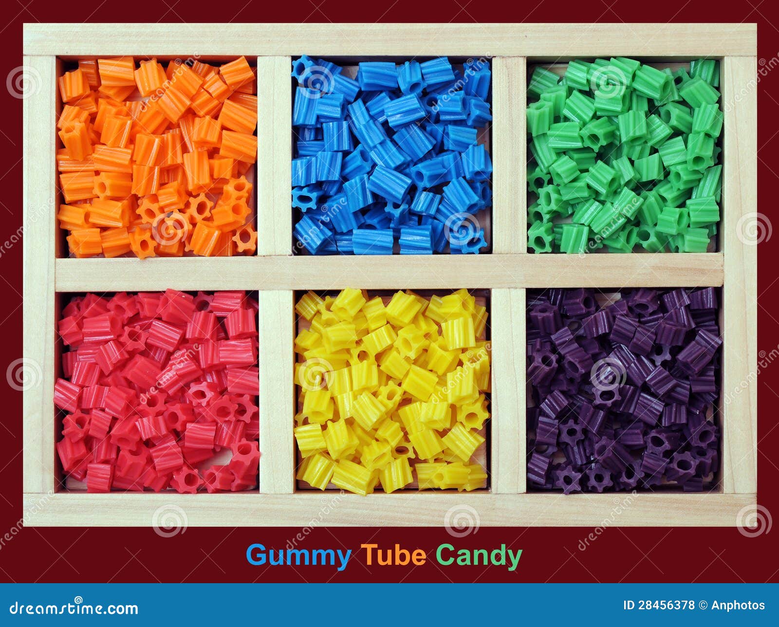 Gummy Tube Candy stock photo. Image of rainbow, delicious - 28456378