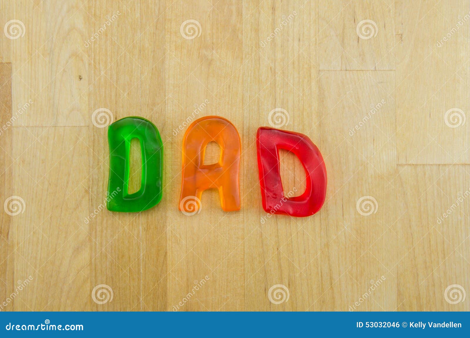 Gummy words Dad stock photo. Image of orange, typeface - 53032046