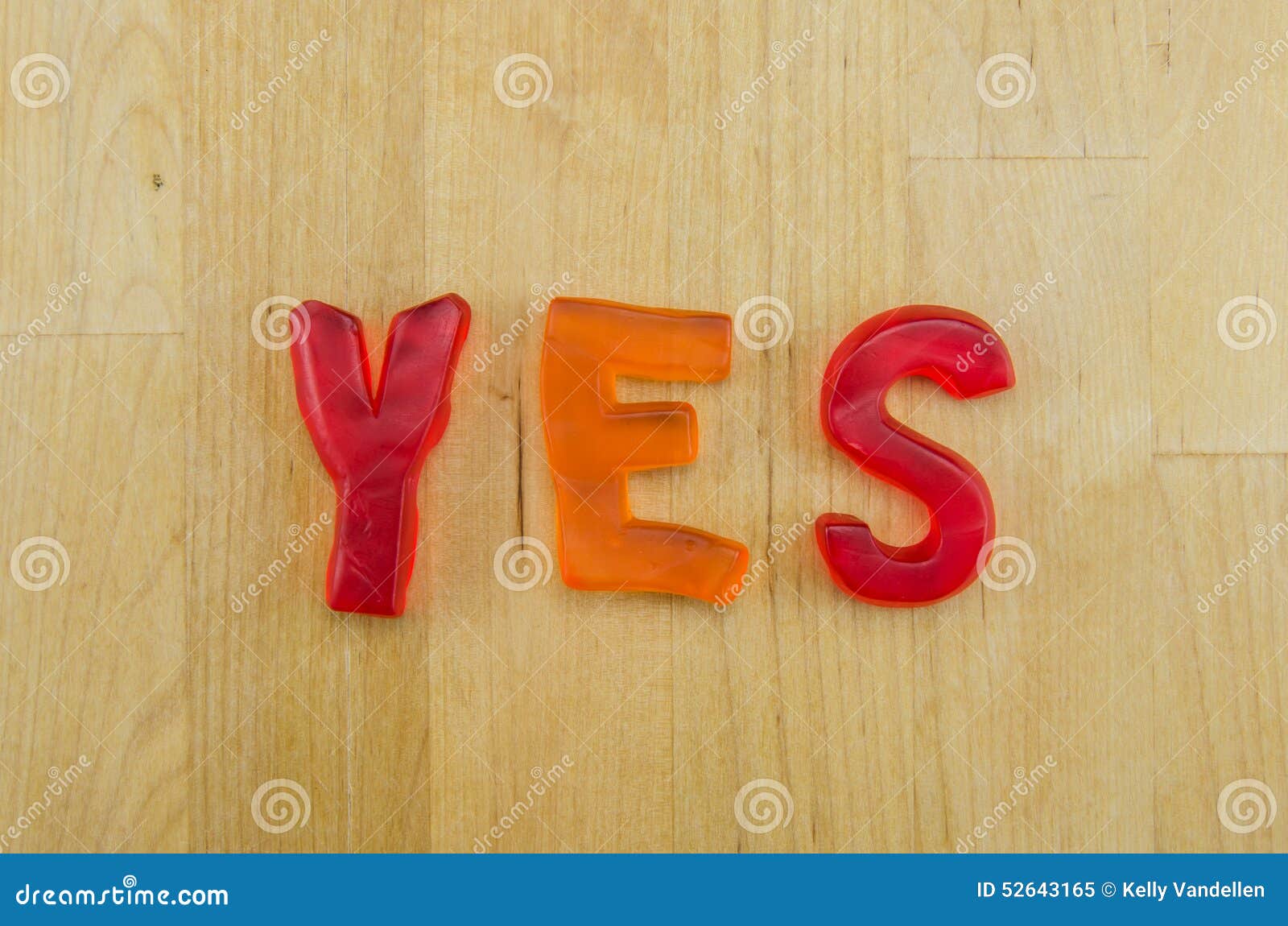 Gummy Words Yes stock image. Image of candy, kindergarden - 52643165