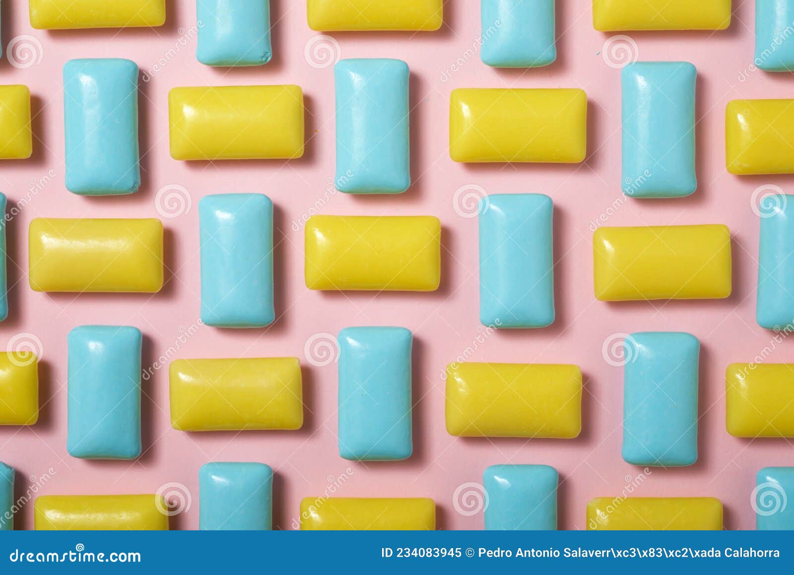 Gums on a table stock image. Image of pink, colorful - 234083945