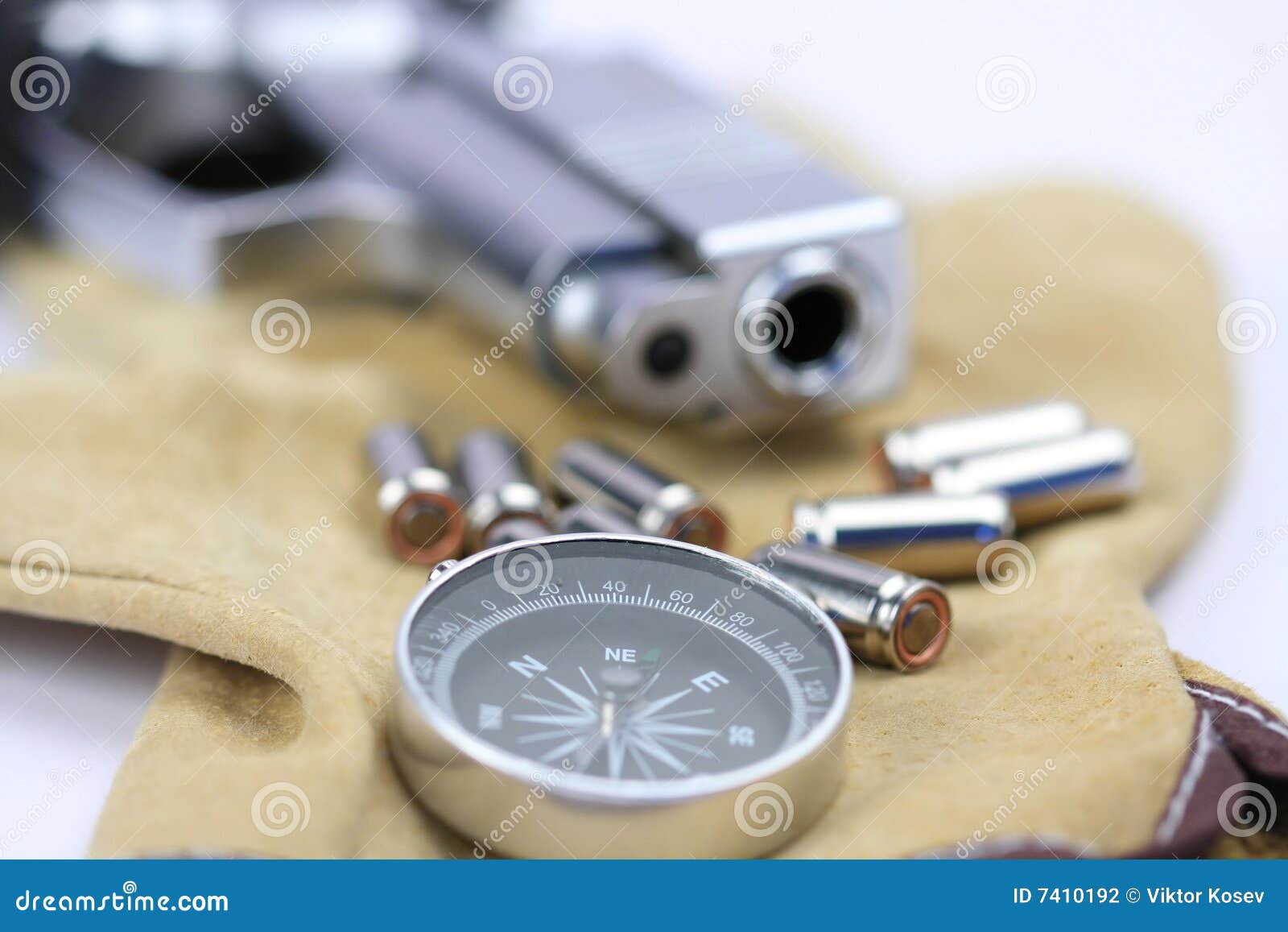 Gun stock photo. Image of compass, direct, weapon, level - 7410192