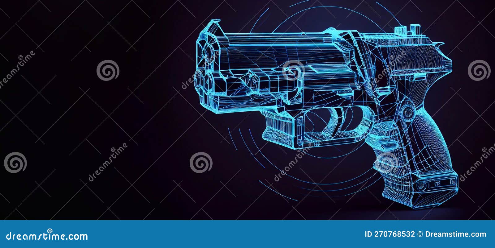 A Gun from Abstract Polygon. Low Poly, Lines and Associated with Form ...