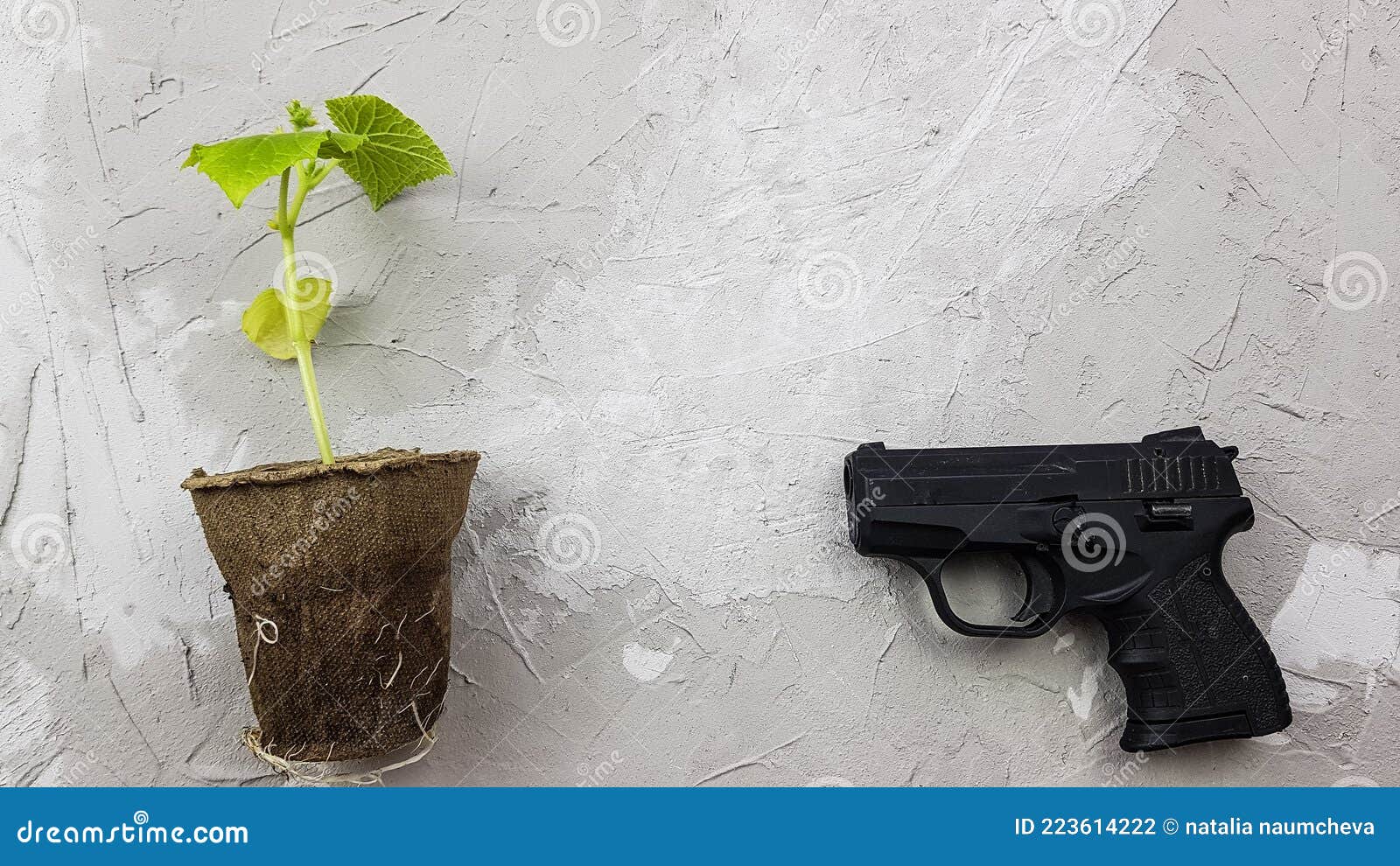 The Gun is Aimed at the Green Sprout. Kill and Pollute the Planet ...