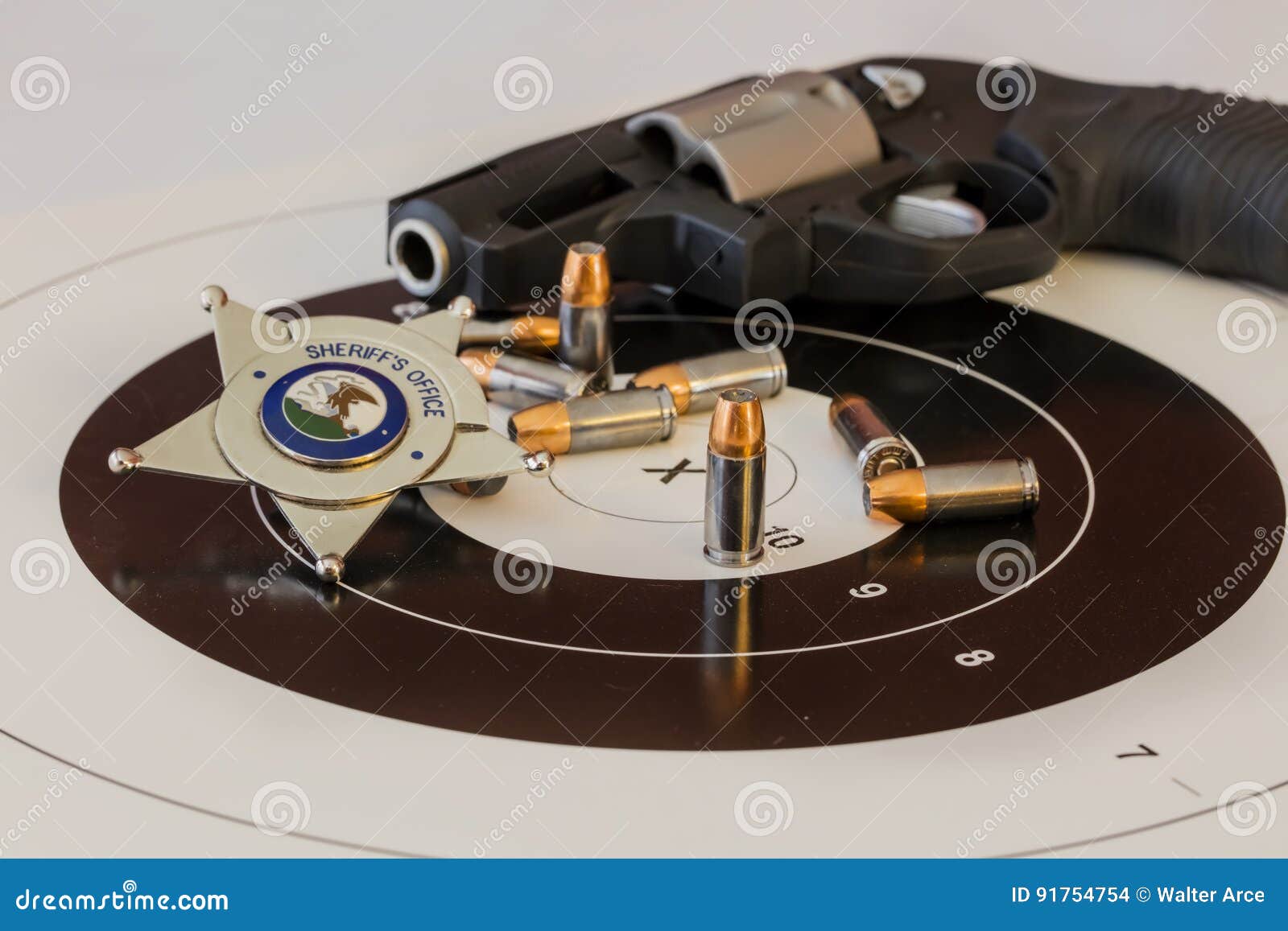Gun Ammunition and Target stock photo. Image of bullets - 91754754
