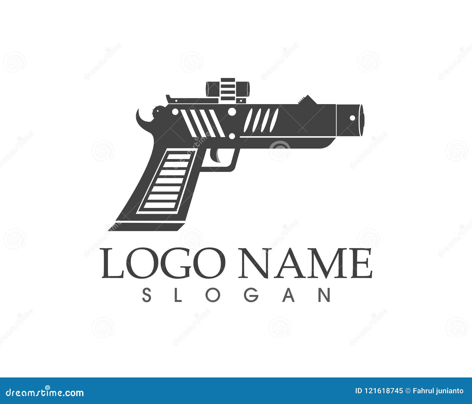 Gun army icon logo vector stock vector. Illustration of army - 121618745