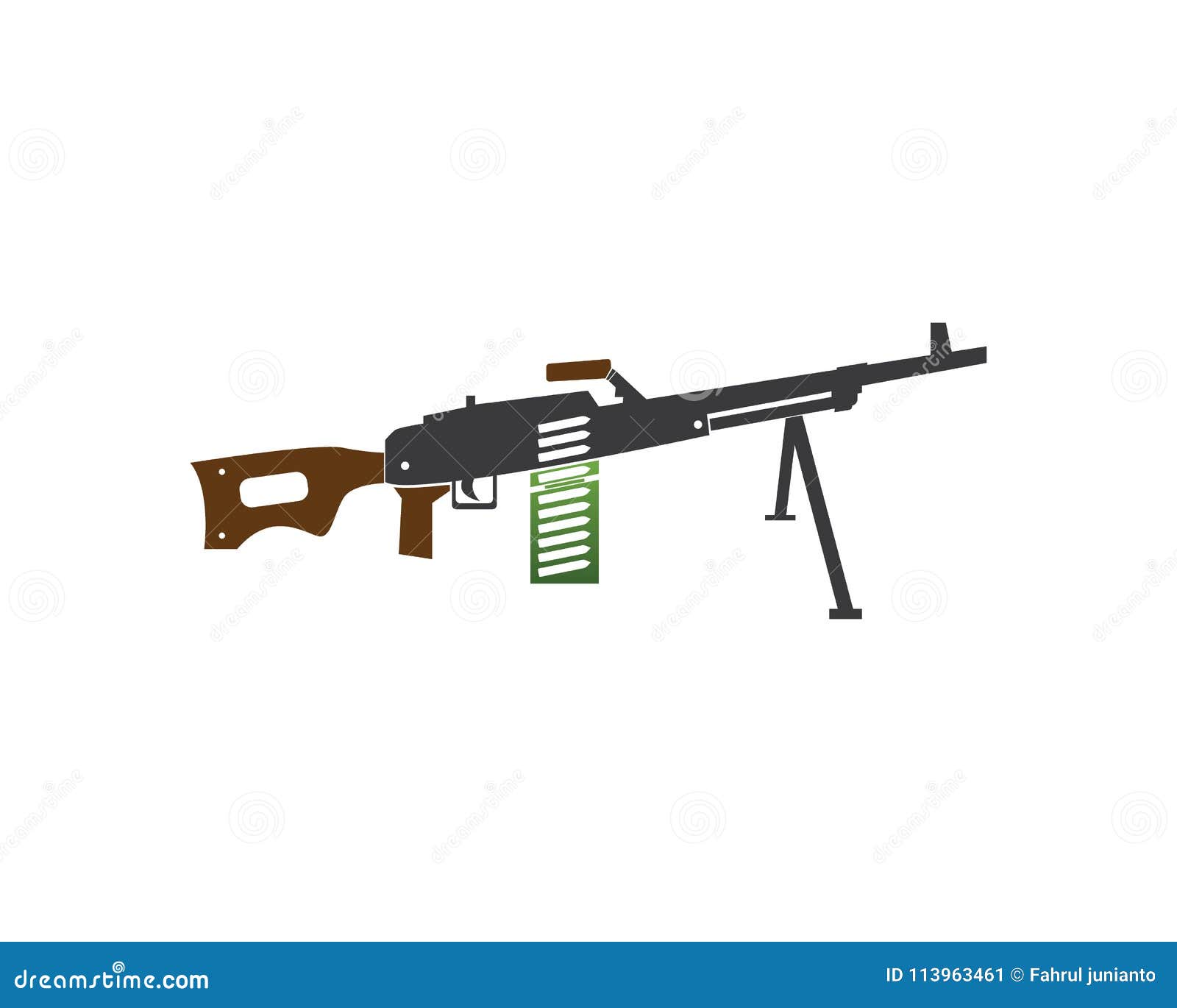 Gun Army Logo Design Illustration Stock Vector - Illustration of design ...