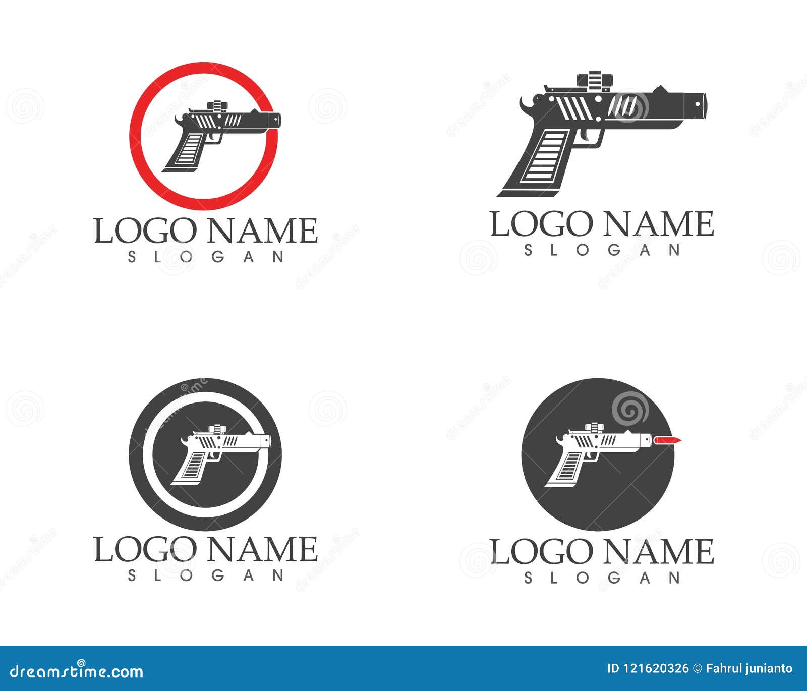 Gun Army Logo Design Illustration Cartoon Vector | CartoonDealer.com ...