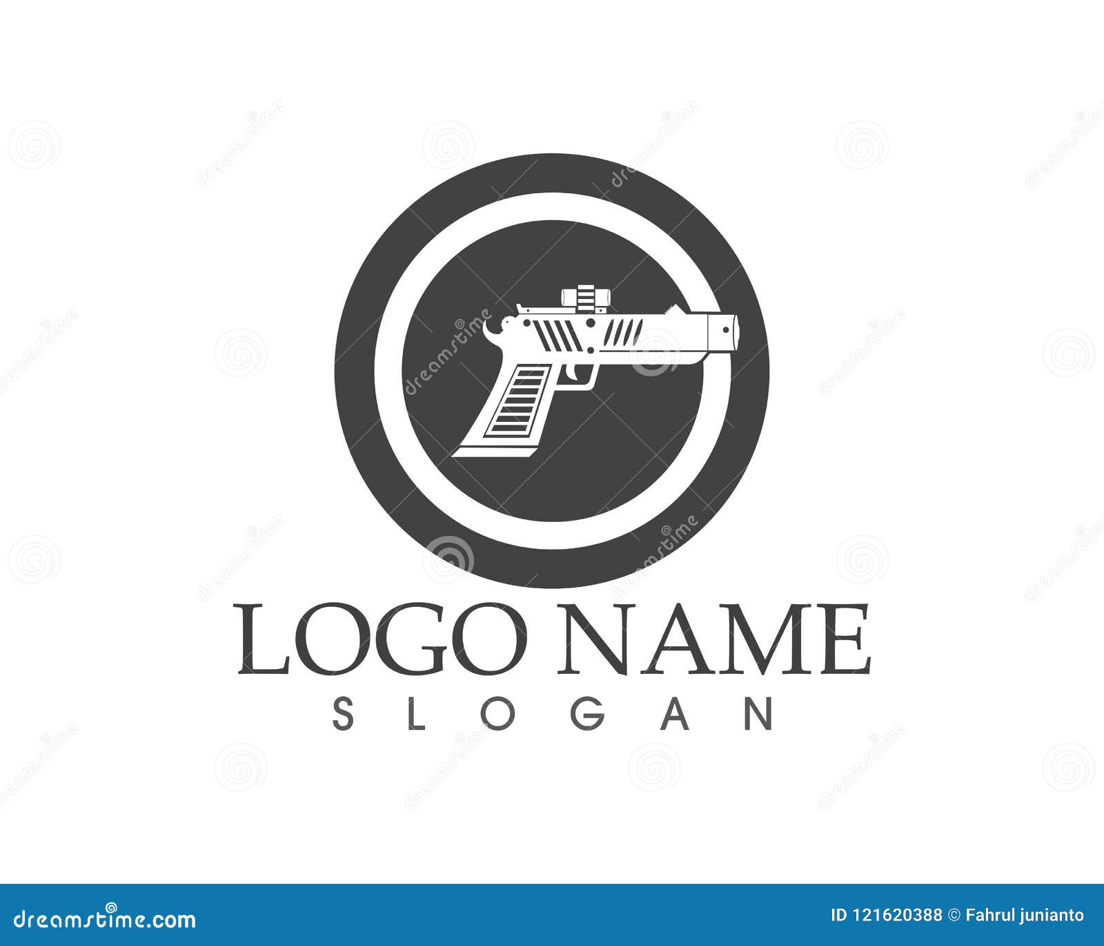 Gun Army Logo Design Vector Stock Vector - Illustration of hand ...