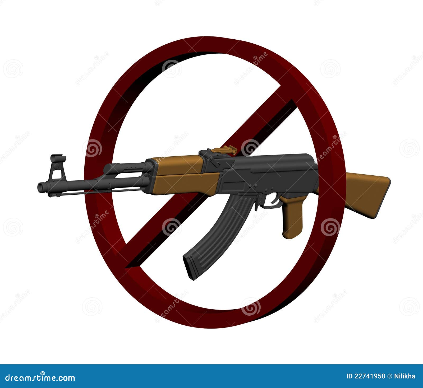 Gun ban stock illustration. Illustration of unauthorized - 22741950