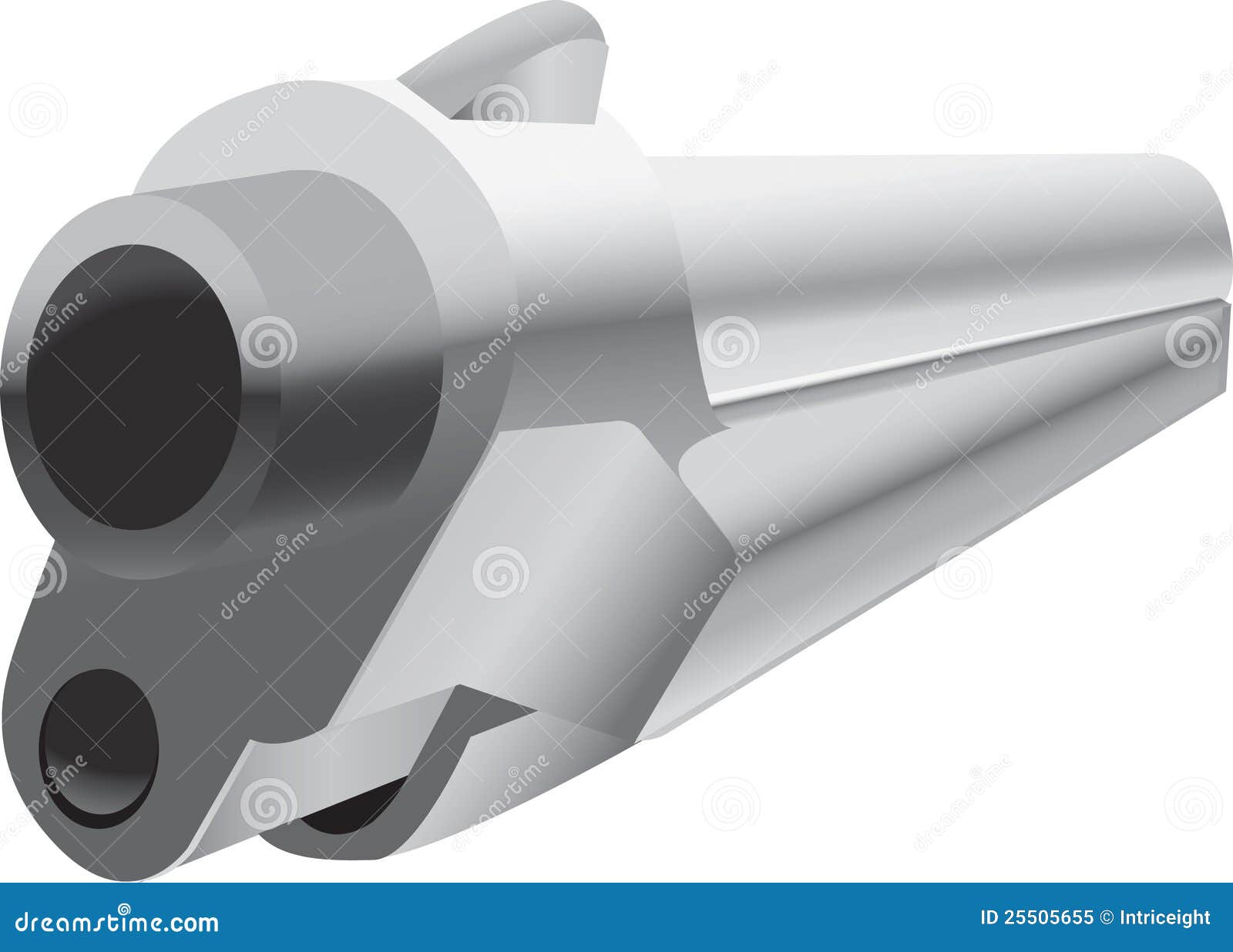 Gun Barrel stock vector. Illustration of barrel, handgun - 25505655