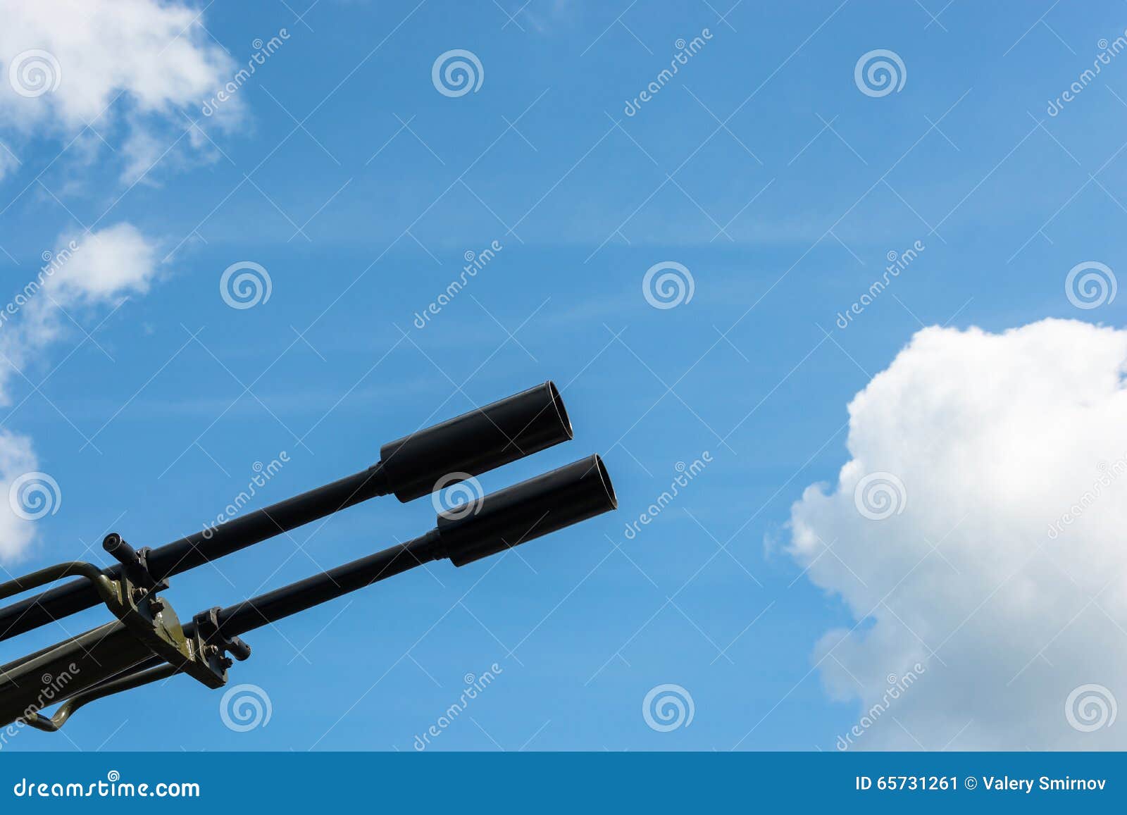 Gun Barrel Against the Sky. Stock Image - Image of weapon, warfare ...