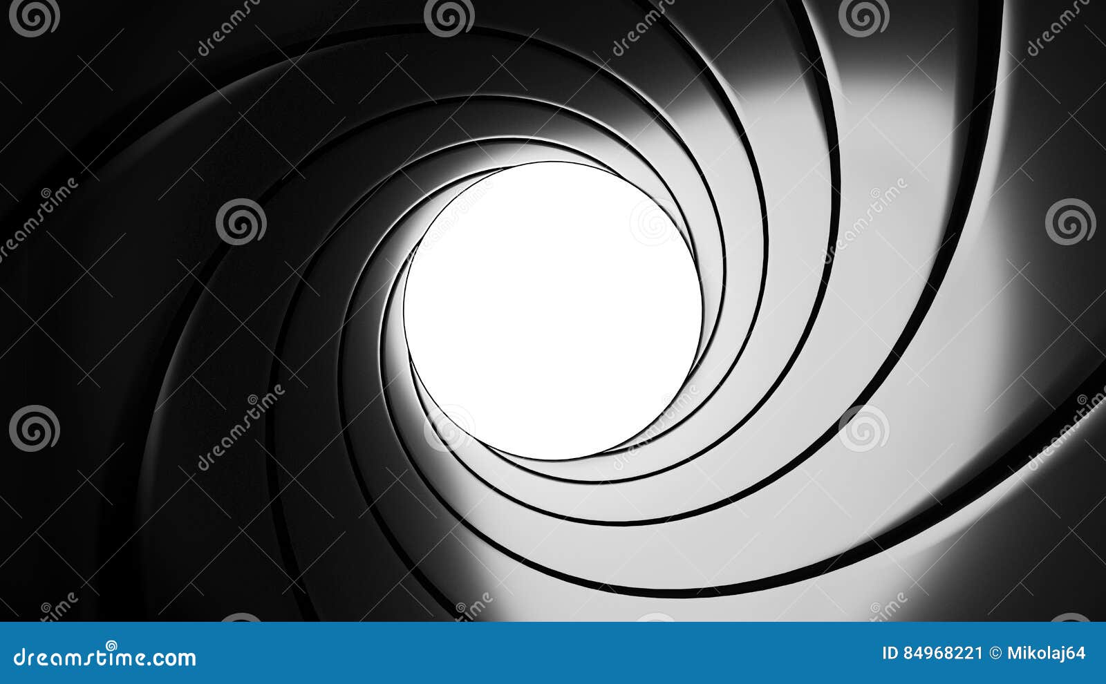 Gun Barrel Effect - a Classic James Bond 007 Theme - 3D Illustration ...