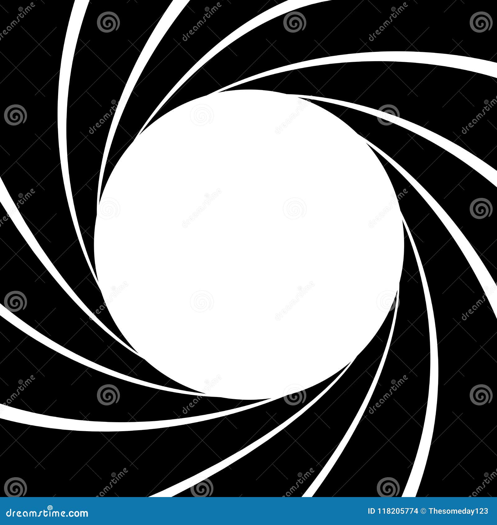 Gun Barrel Effect a Classic Theme Black and White Stock Vector ...