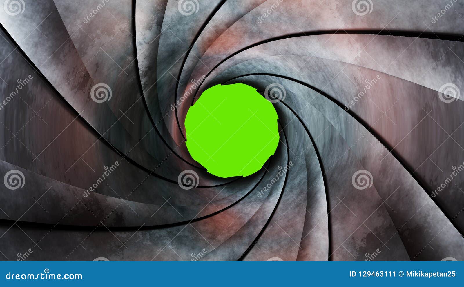 Gun Barrel 3d rendering stock illustration. Illustration of groove ...