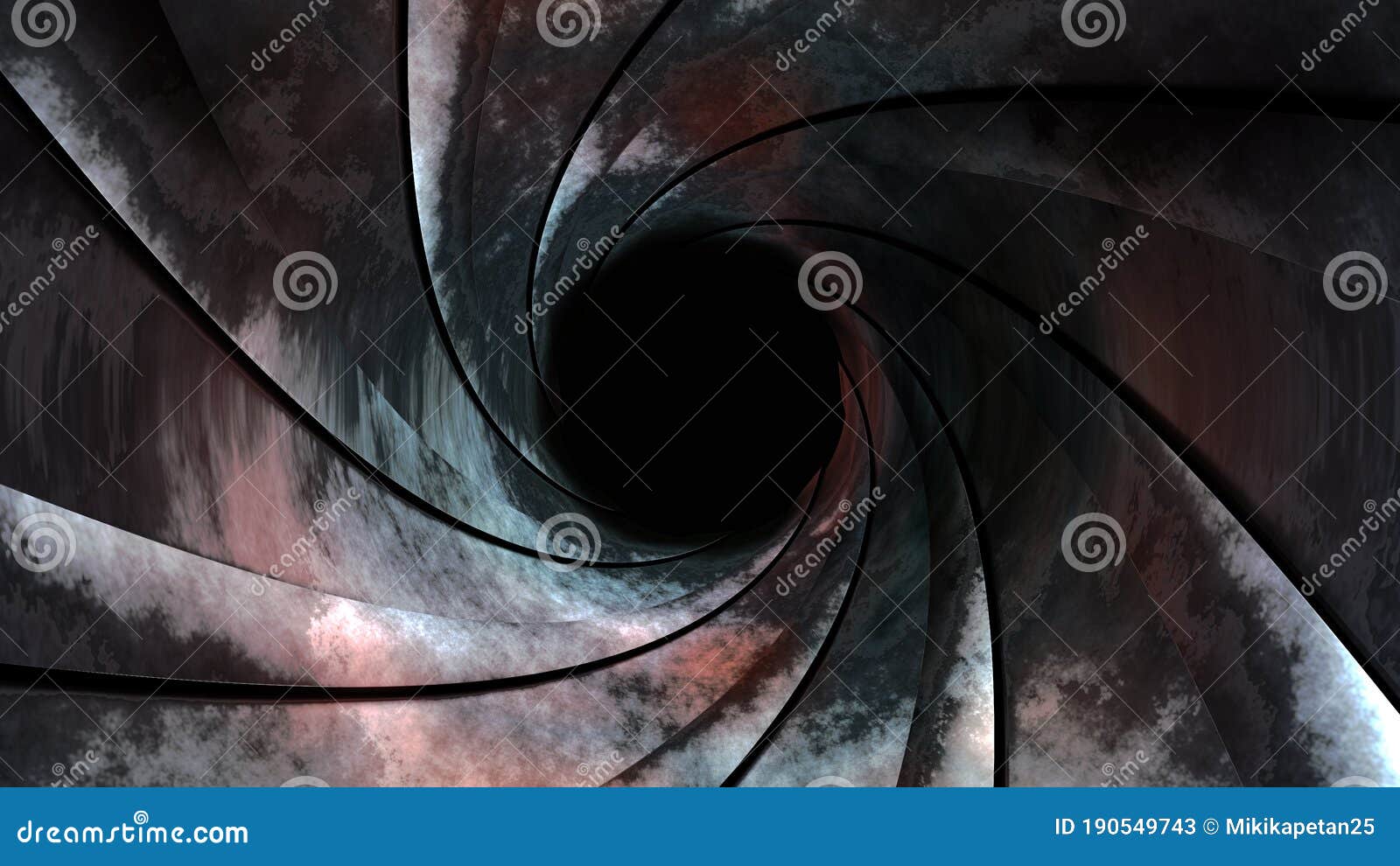 Barrel Of A Gun Inside Red Background. Vector Secret Agent Theme ...