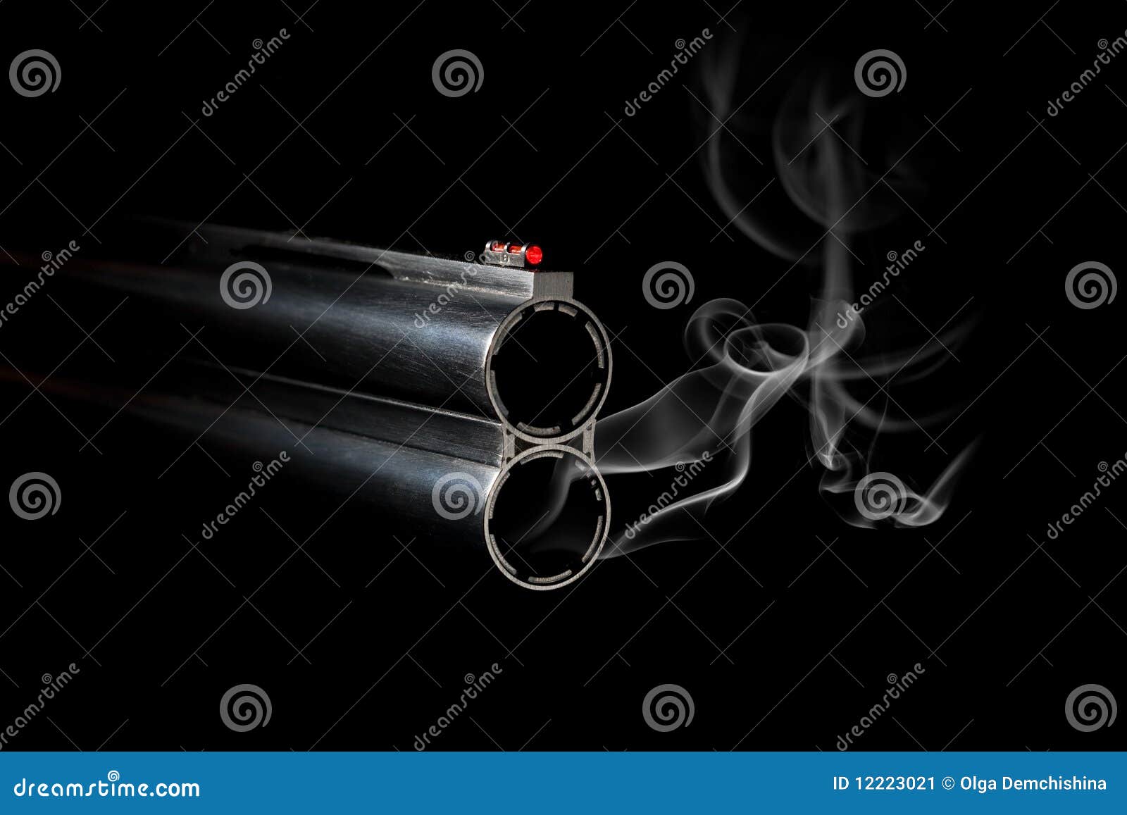 Gun Barrel with Smoke stock image. Image of military - 12223021