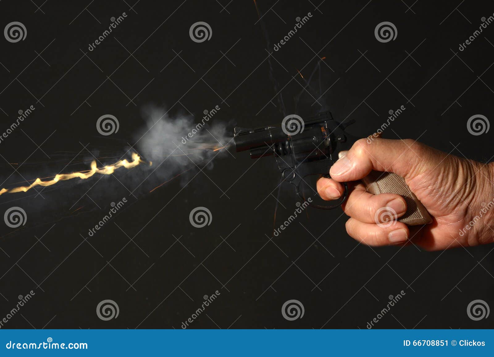 Gun being fired stock image. Image of shooting, firearm - 66708851