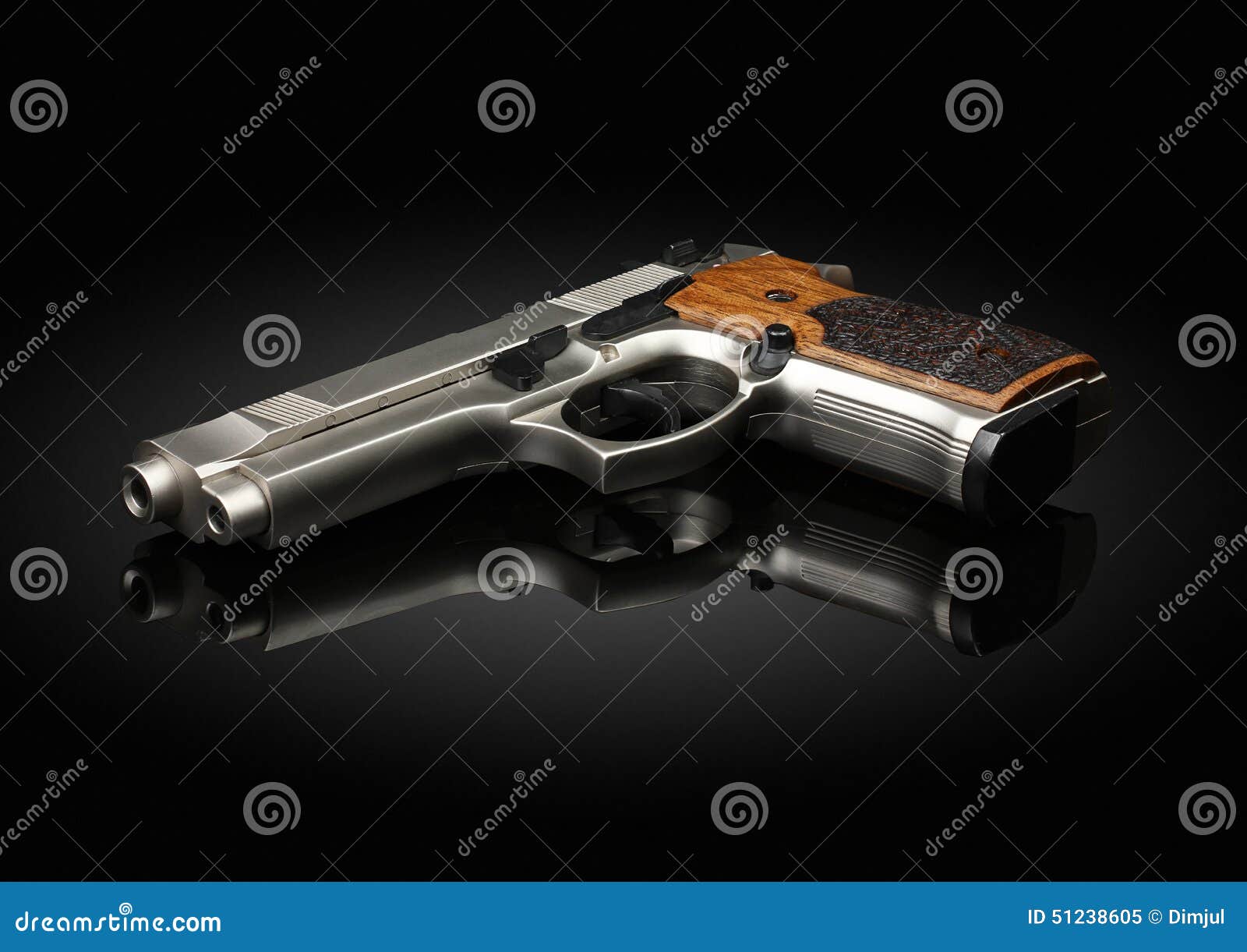 Gun on black background stock image. Image of death, pistol - 51238605