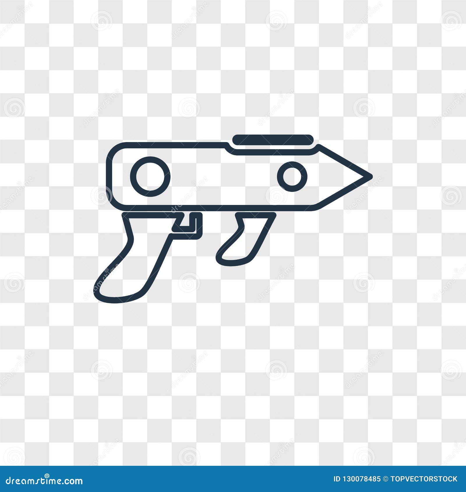 Blaster Concept Vector Linear Icon Isolated On Transparent Background ...