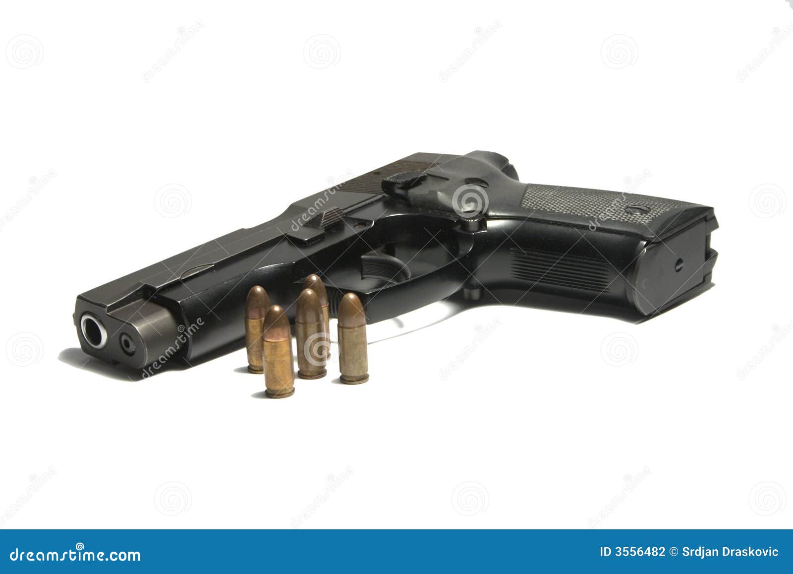 Gun and bulets 9 mm para stock photo. Image of bullet - 3556482