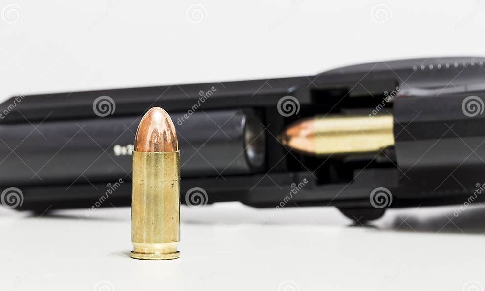 Gun and Bullet stock image. Image of front, 98fs, proiettile - 48566685