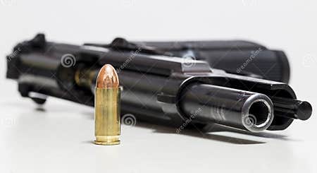 Gun and Bullet stock photo. Image of front, open, proiettile - 48566690