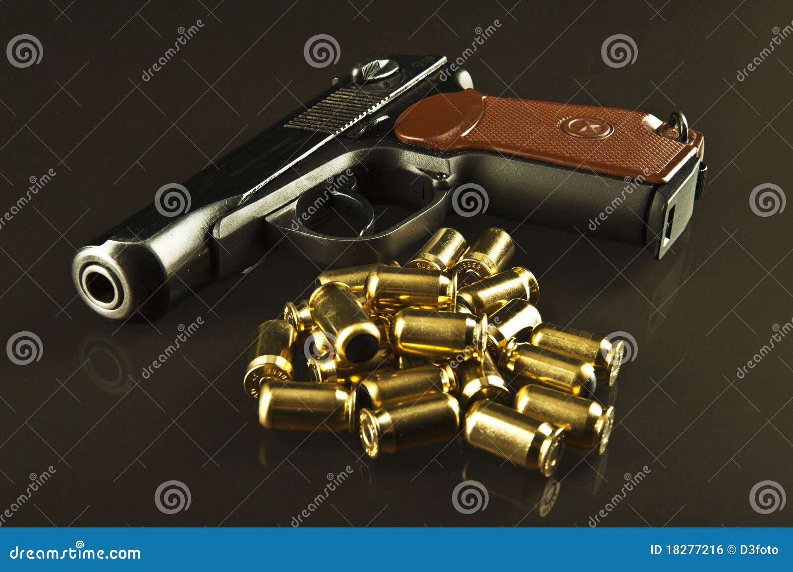 Gun And Bullets Royalty Free Stock Image - Image: 18277216