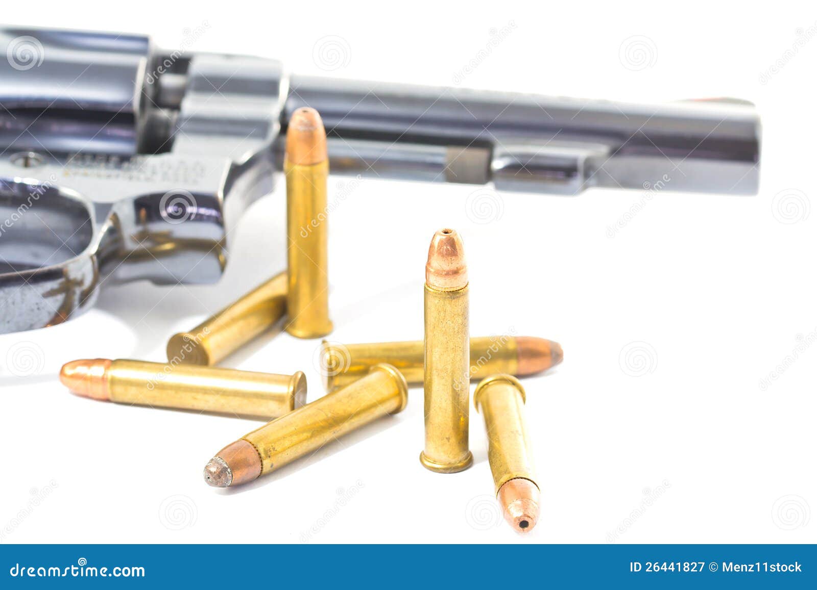 Gun and bullets stock image. Image of firearm, police - 26441827