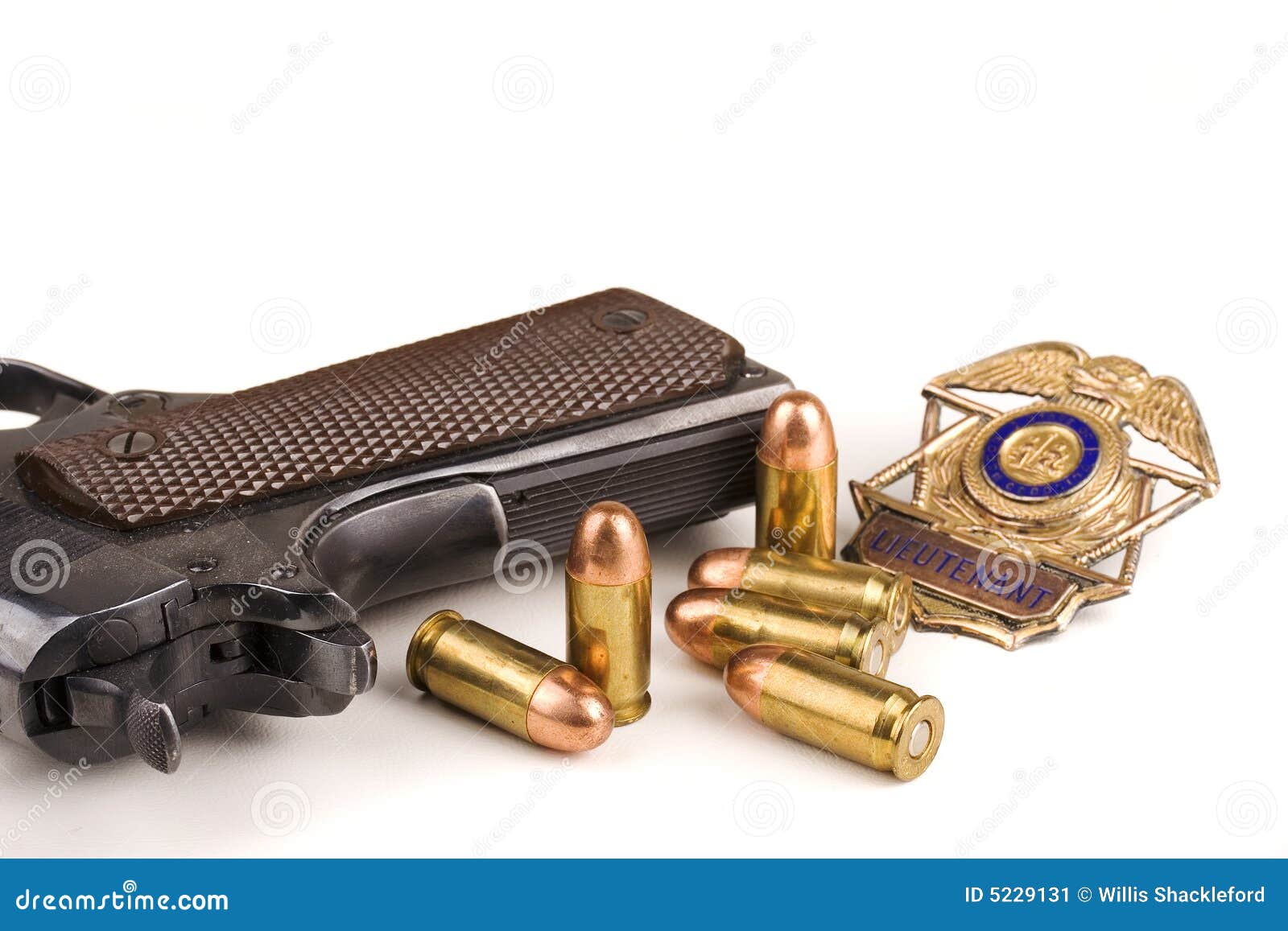 Gun bullets badge police stock image. Image of protection - 5229131