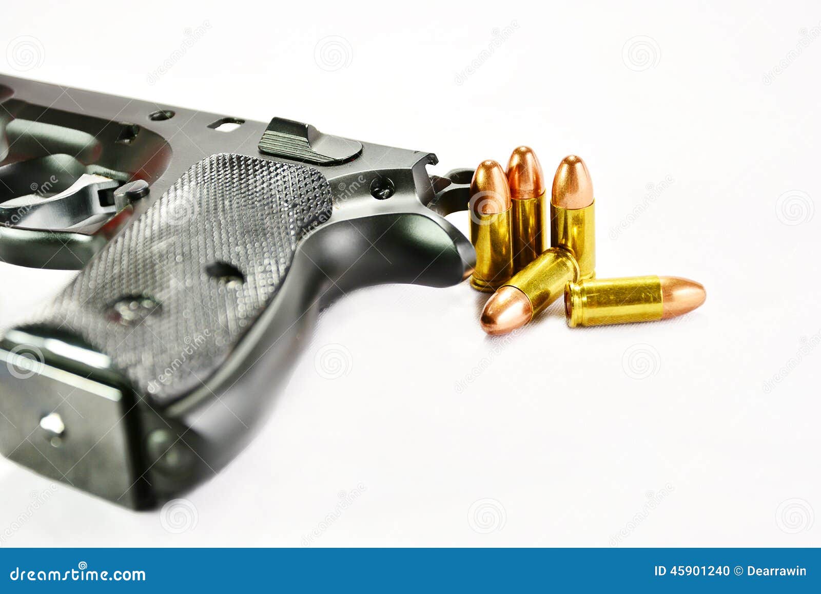 Gun and Bullets stock photo. Image of carving, inside - 45901240