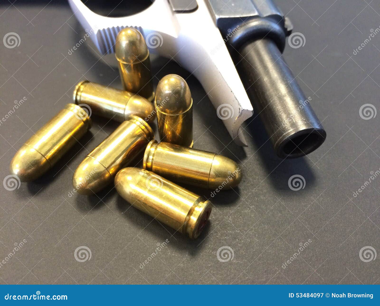 Gun and Bullets stock image. Image of defense, automatic - 53484097