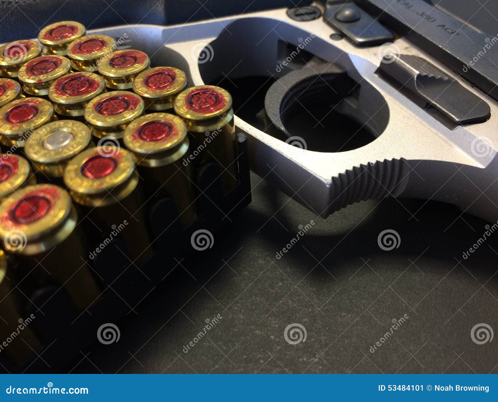 Gun and Bullets stock image. Image of ammunition, bullets - 53484101