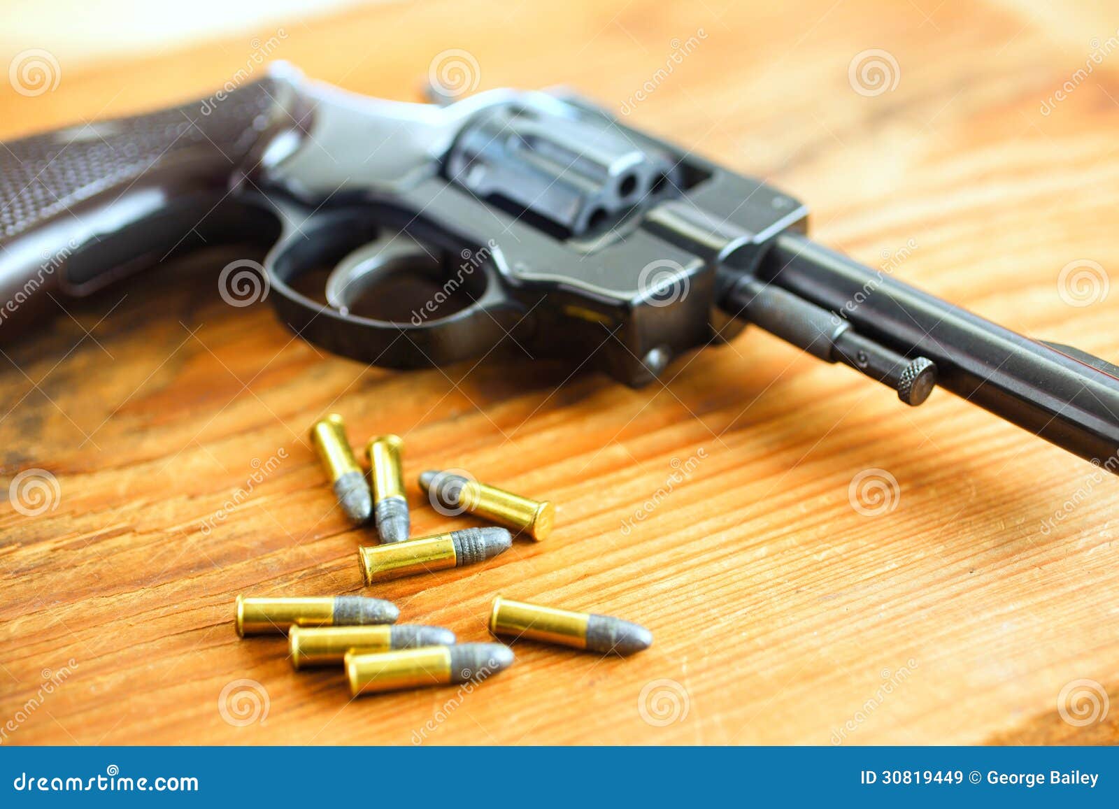 Gun with bullets stock image. Image of metal, weapon - 30819449
