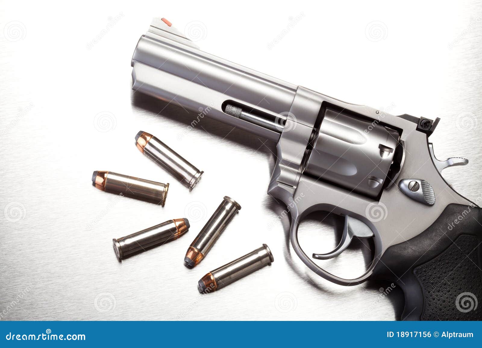 Gun with bullets on steel stock photo. Image of modern - 18917156