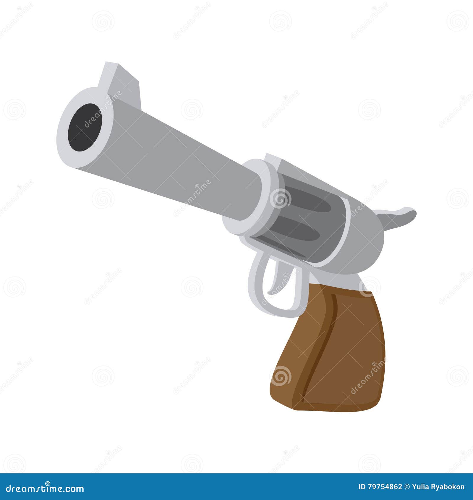 Gun cartoon icon stock vector. Illustration of dangerous - 79754862