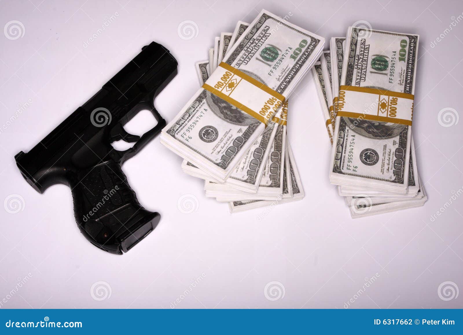 Real Stacks Of Money And Guns