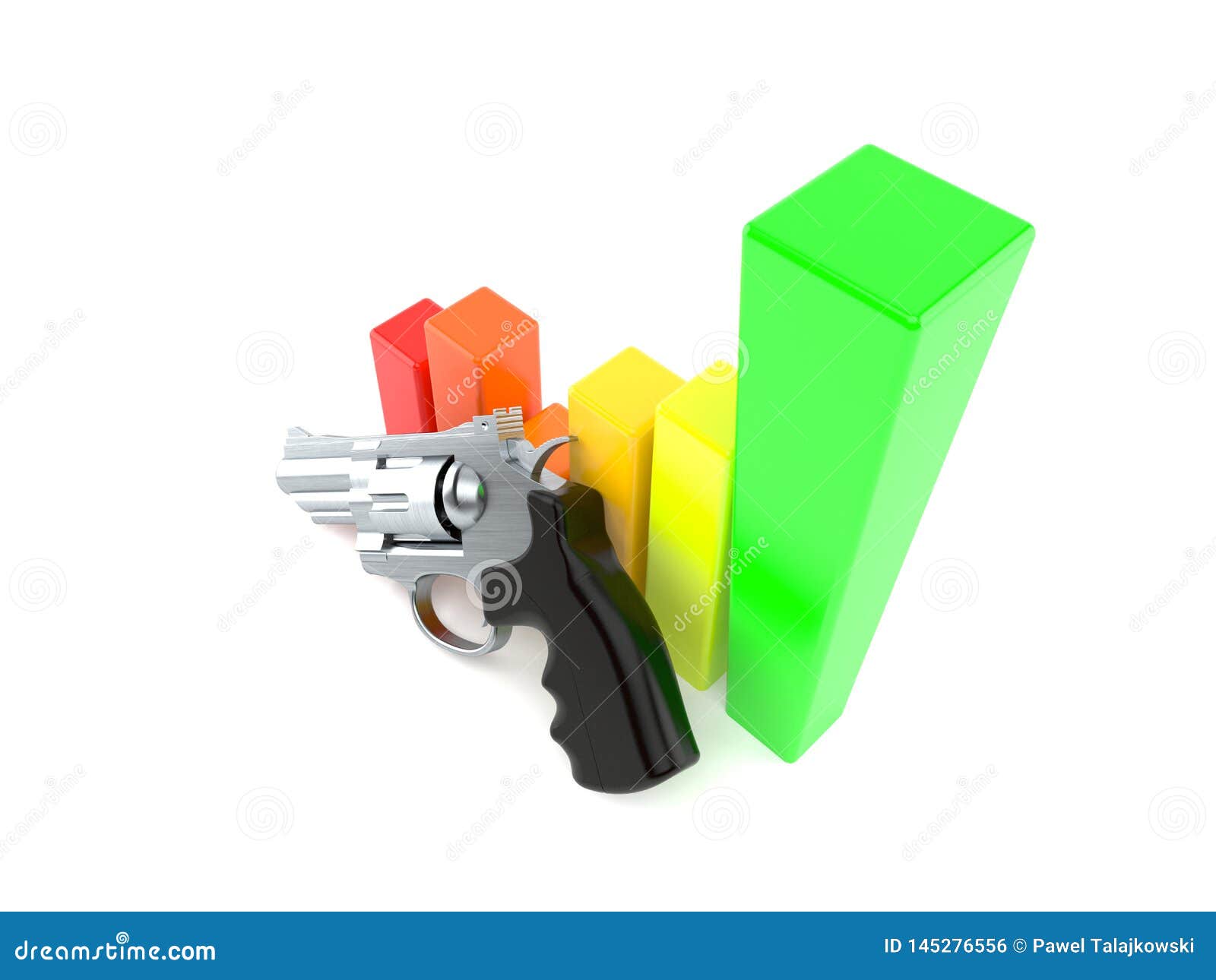 Gun with chart stock illustration. Illustration of protection - 145276556
