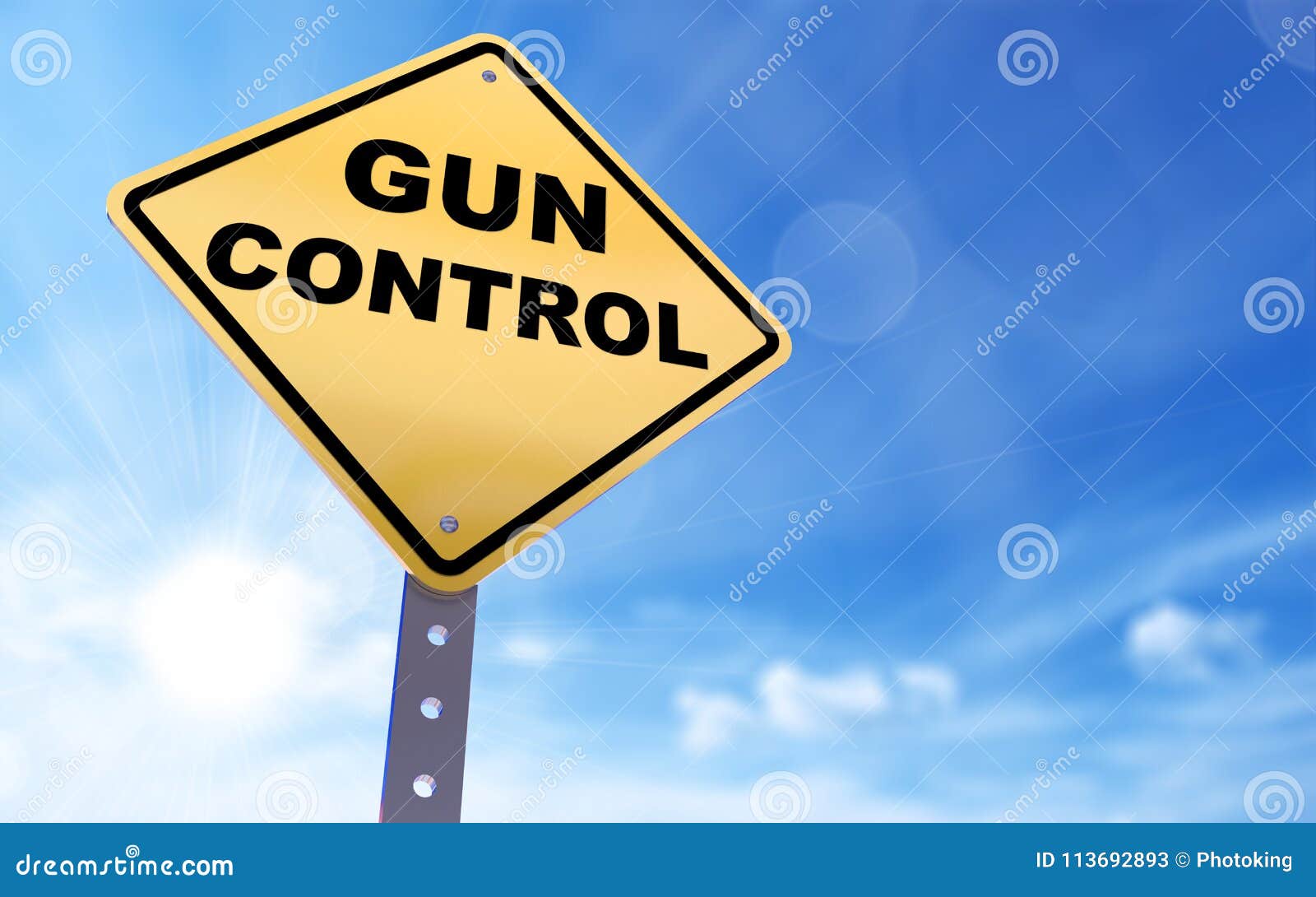 Gun control sign stock illustration. Illustration of isolated - 113692893