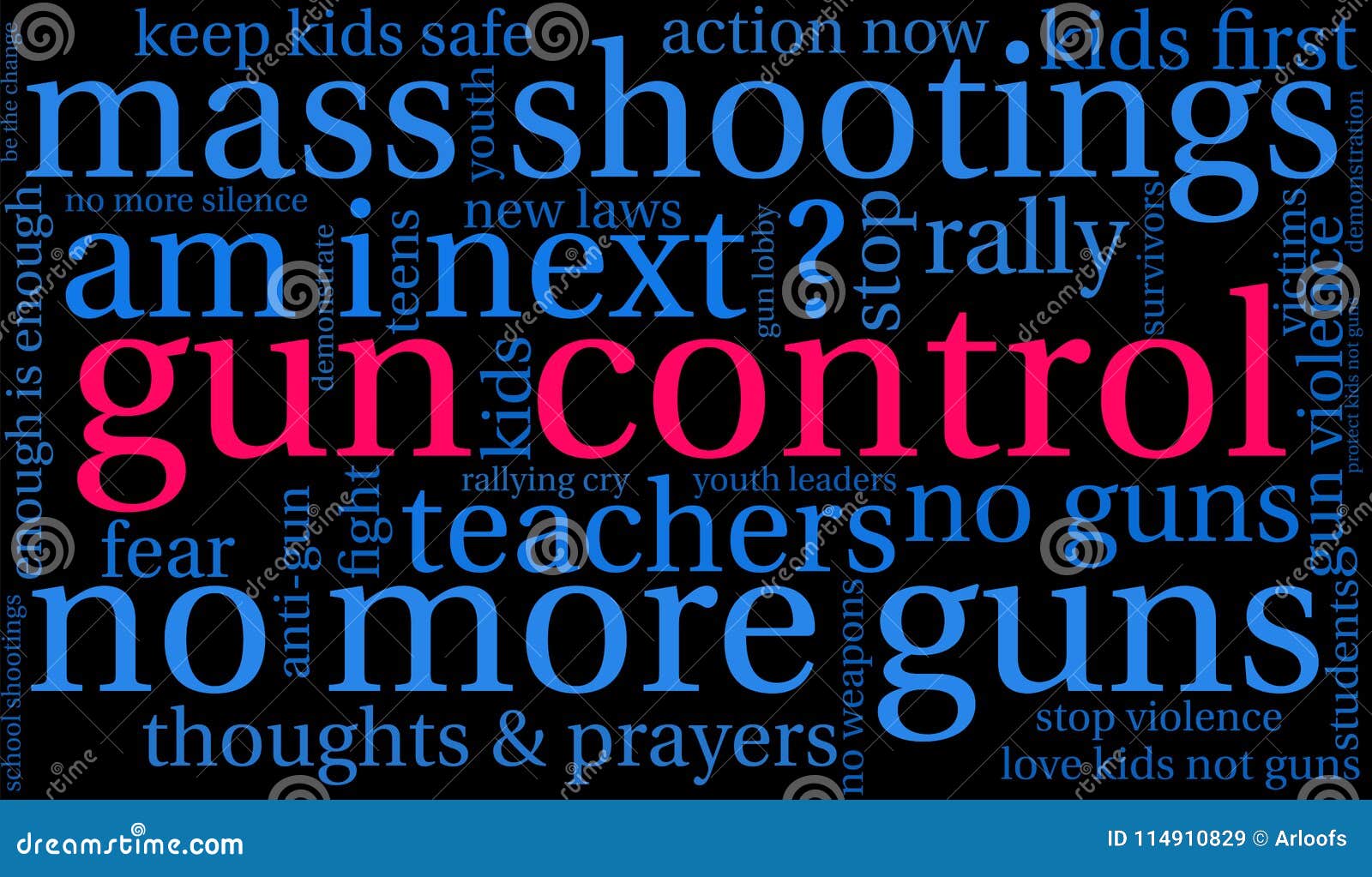 Gun Control Word Cloud stock vector. Illustration of prayers - 114910829